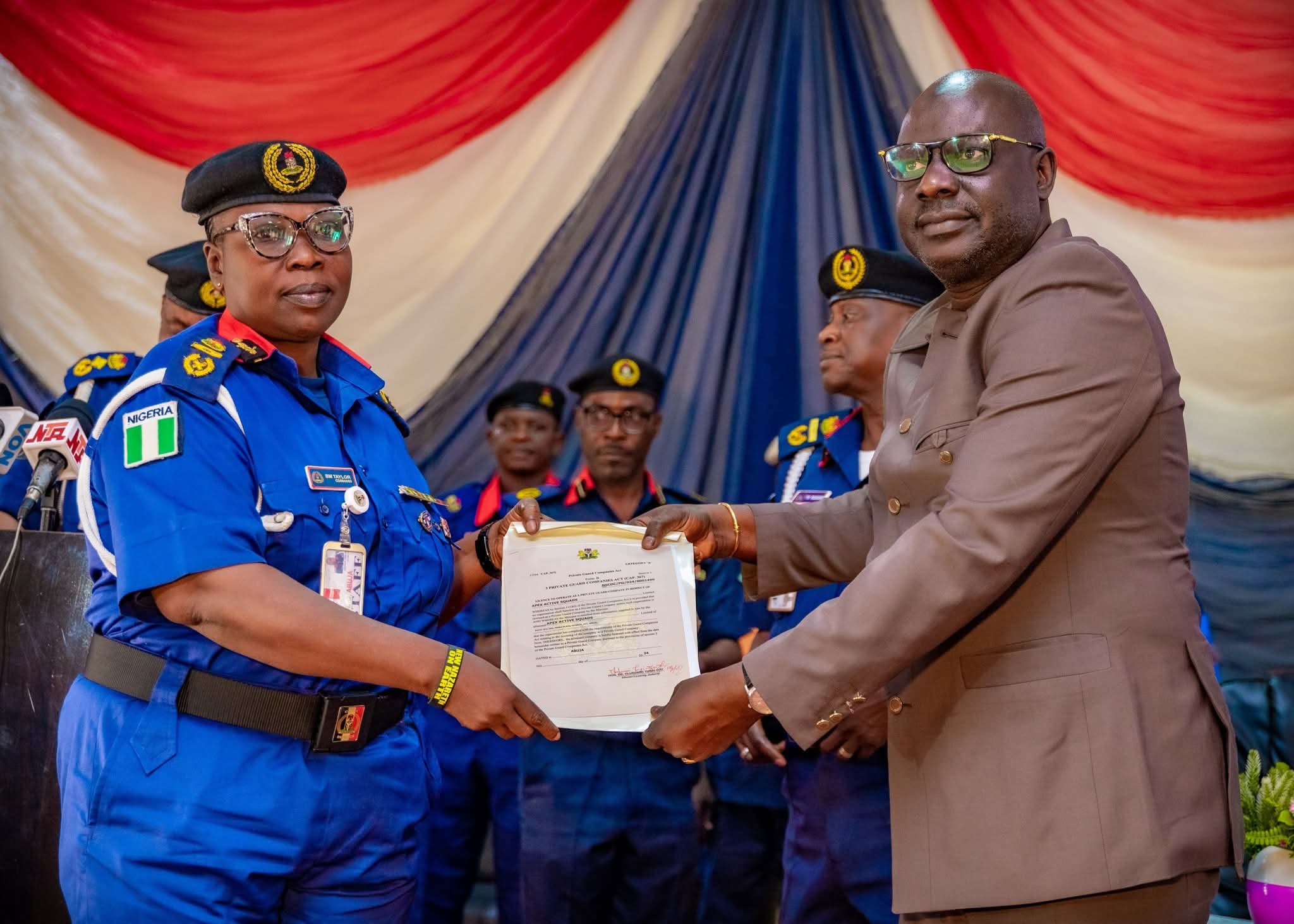 NSCDC Boss presents operating licences to 28 approved security ...